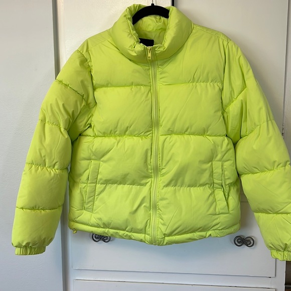 Forever 21 | Jackets & Coats | Nwt Forever 2 Neon Puffer Coat Sz M ...